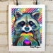Colorful RAINBOW RACCOON Art Print by Robert Phelps LGBT, Pride, Cute ...