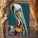 Colorful Pelican Mini Wall Art Print, Pelican Painting Artwork for ...