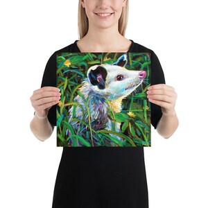 Fine Art Opossum Poster, Possum Painting, Opossumcore Art, Possumcore ...