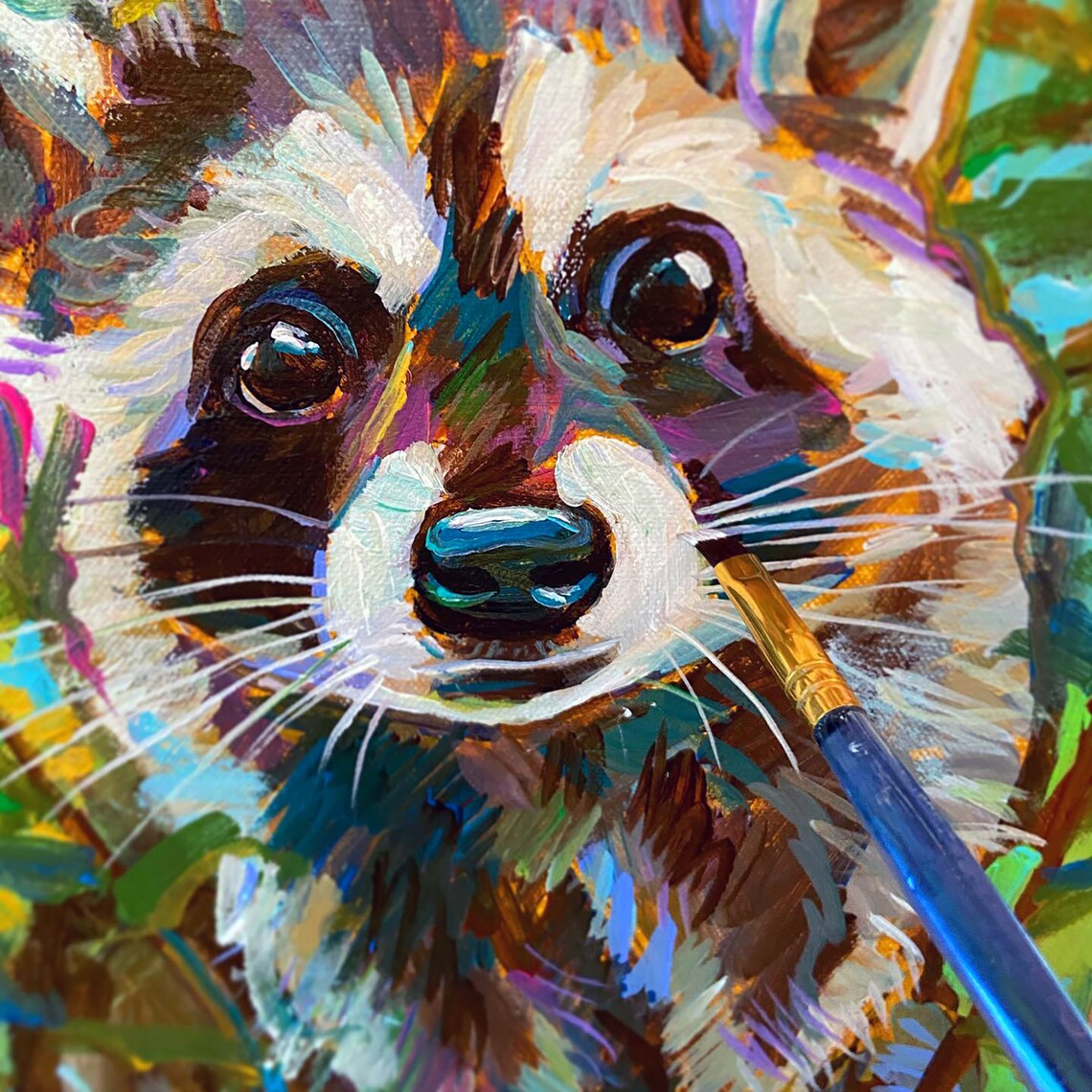 Raccoon Art Print Raccoon Home Decor Wall Art Prints | Etsy