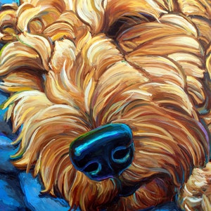 Goldendoodle Wall Art, Goldendoodle Painting, Fine Art Dog Print ...