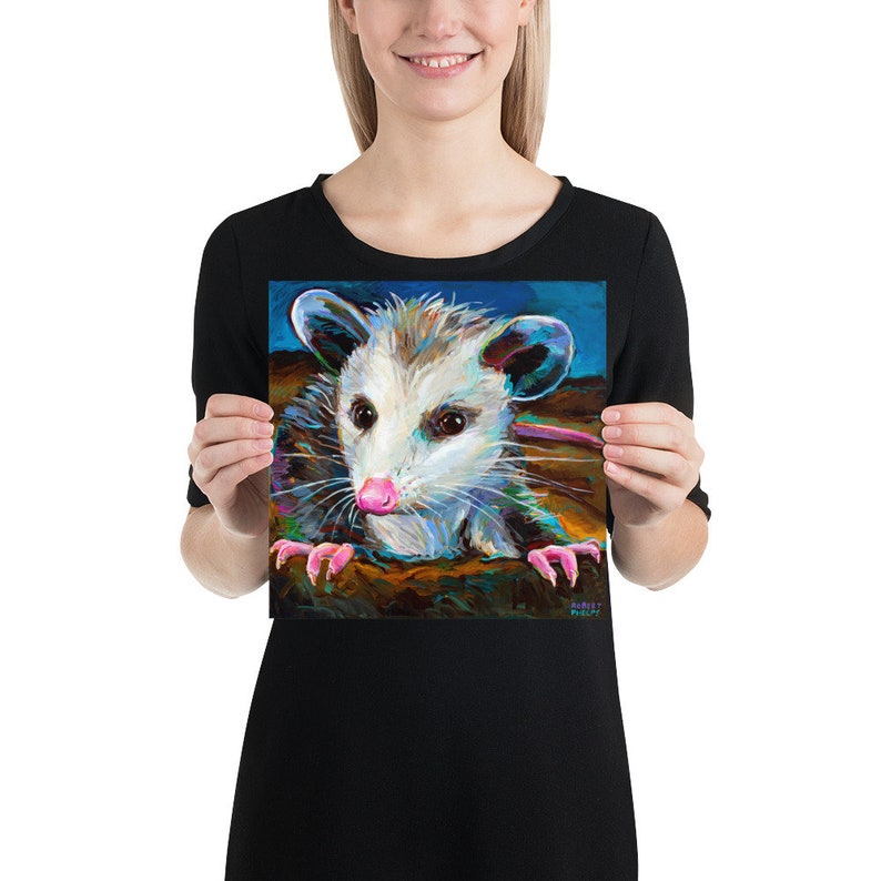 Fine Art Opossum Poster, Opossum Wall Art, Possum Home Decor, Possum ...