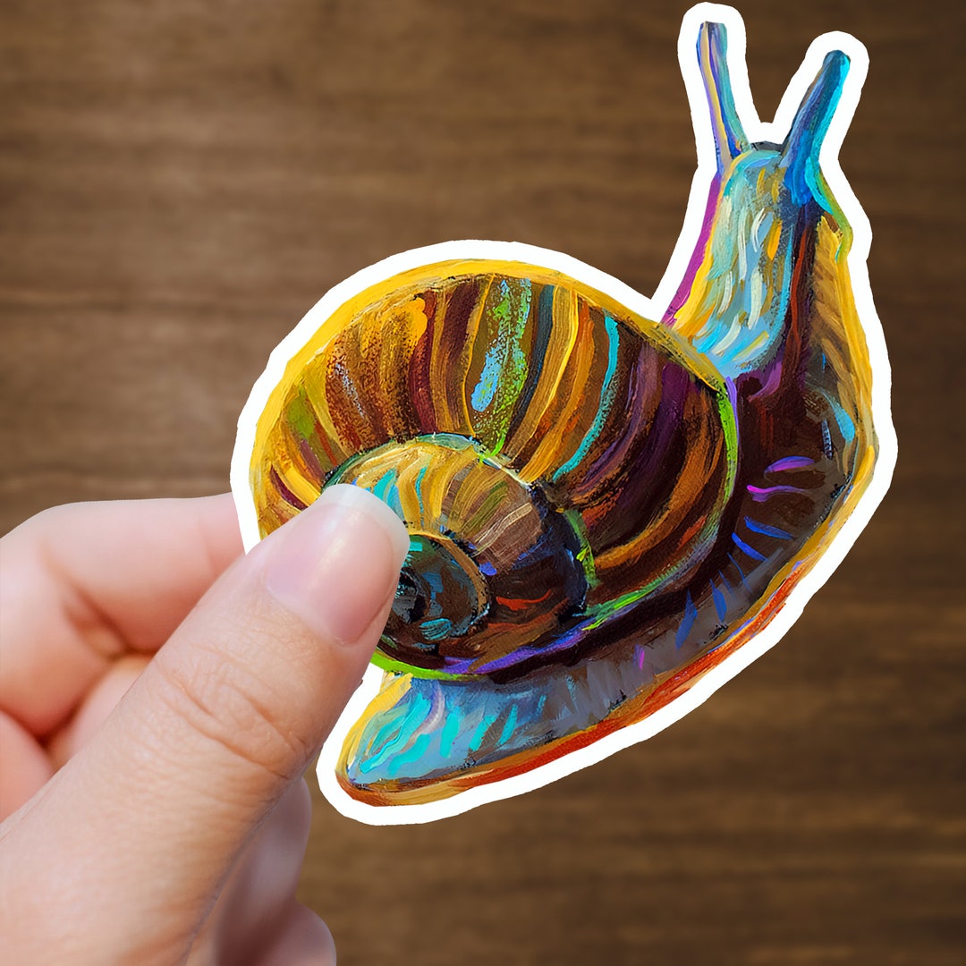 Goblincore Snail Sticker, Cottagecore Sticker, Cute Snail Decal, Snail ...