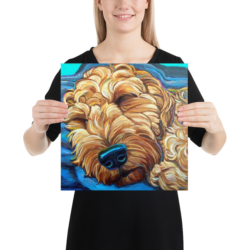 Goldendoodle Wall Art Goldendoodle Painting Fine Art Dog - Etsy