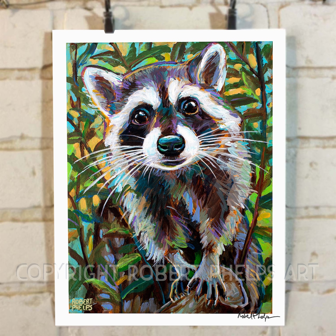 Raccoon Art Print Raccoon Home Decor Wall Art Prints | Etsy