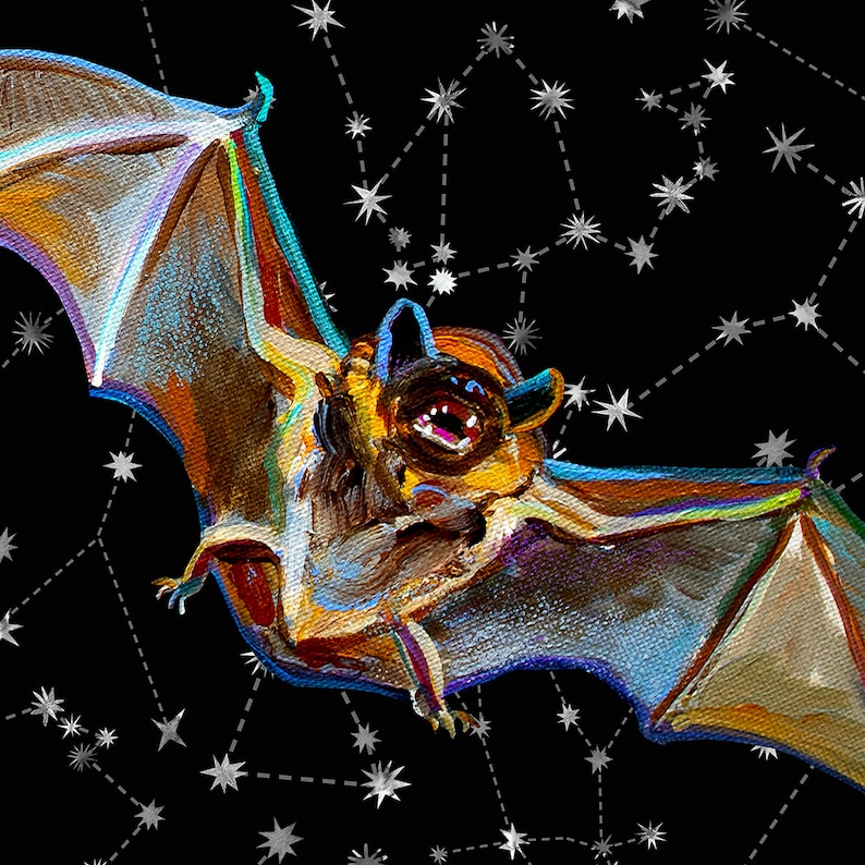 Bat Art Bat Art Print Bat Artwork Bat Wall Art Bat Wall - Etsy