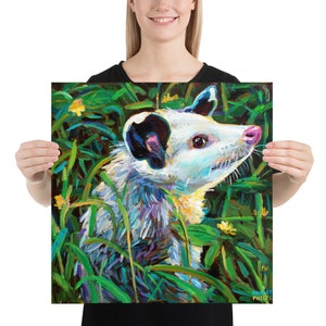 Fine Art Opossum Poster, Possum Painting, Opossumcore Art, Possumcore ...