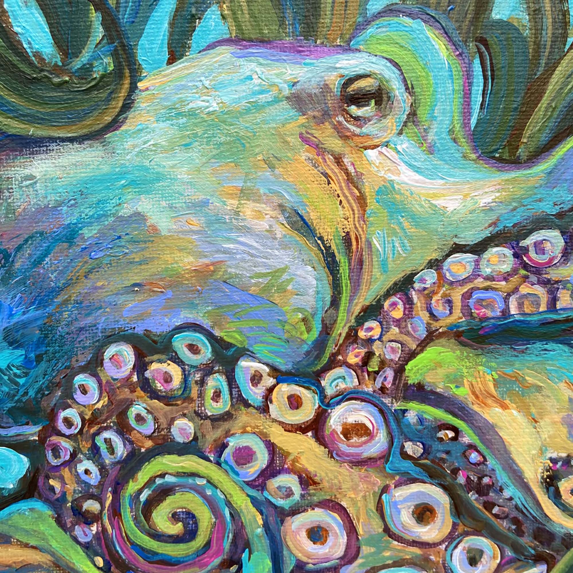 Octopus Painting Octopus Painting Canvas Octopus Art | Etsy