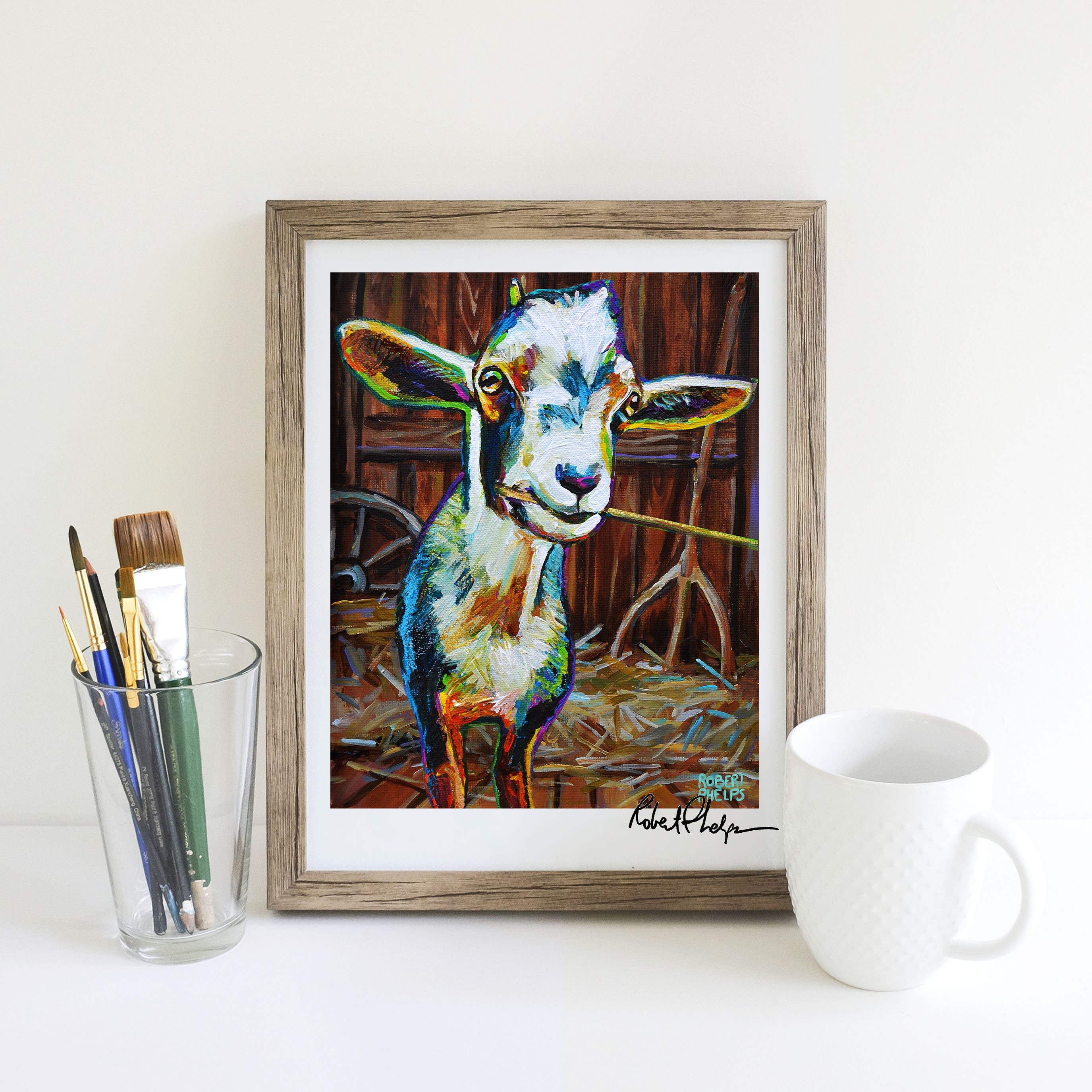GOAT PAINTING ART Print by Robert Phelps Goats Goat Gift | Etsy