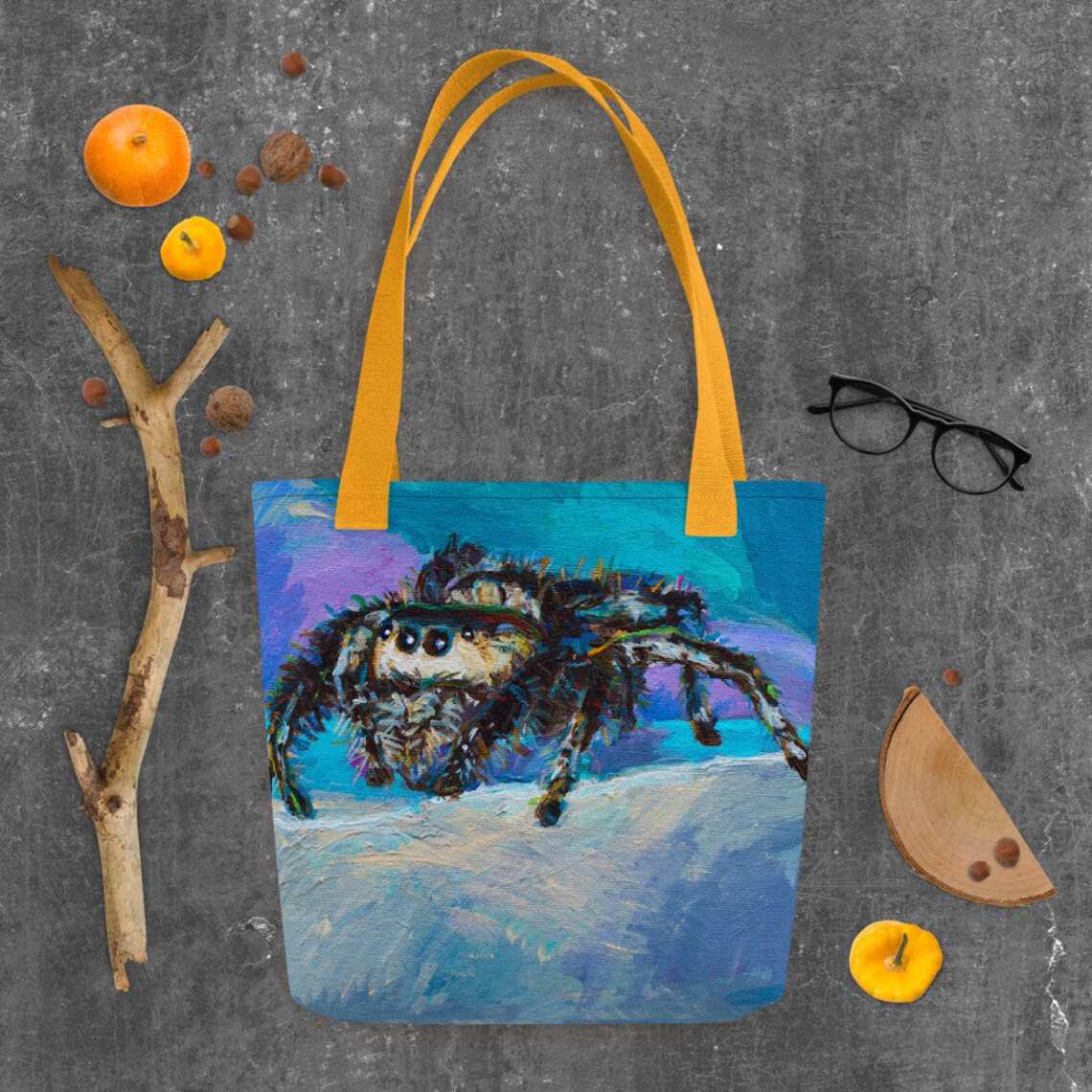 Jumping Spider Tote Salticidae Spider Bag Jumping Spider - Etsy Israel