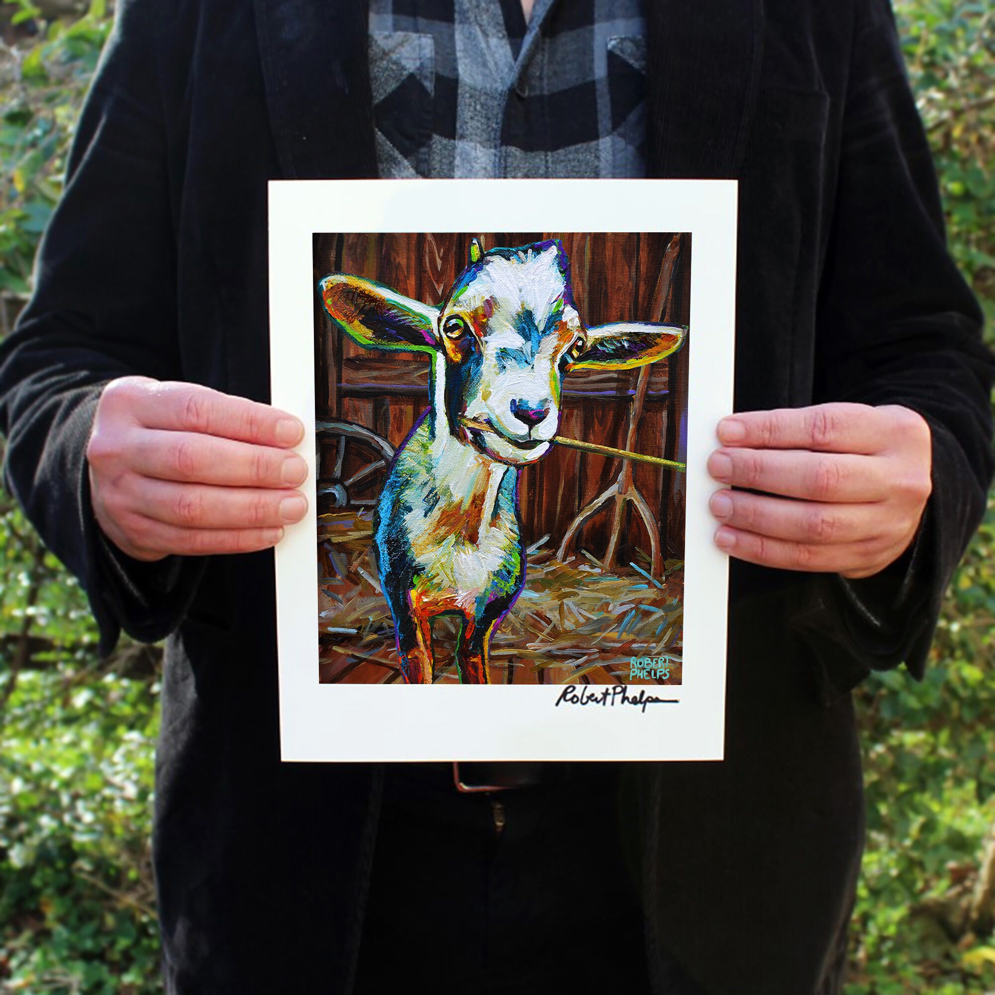 GOAT PAINTING ART Print by Robert Phelps Goats Goat Gift | Etsy