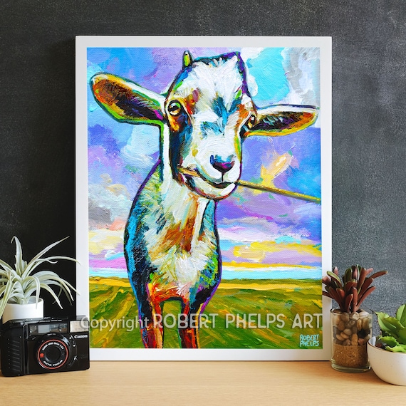 Goat Art Print Goat Art Goat Artwork Goat Wall Art Goat | Etsy