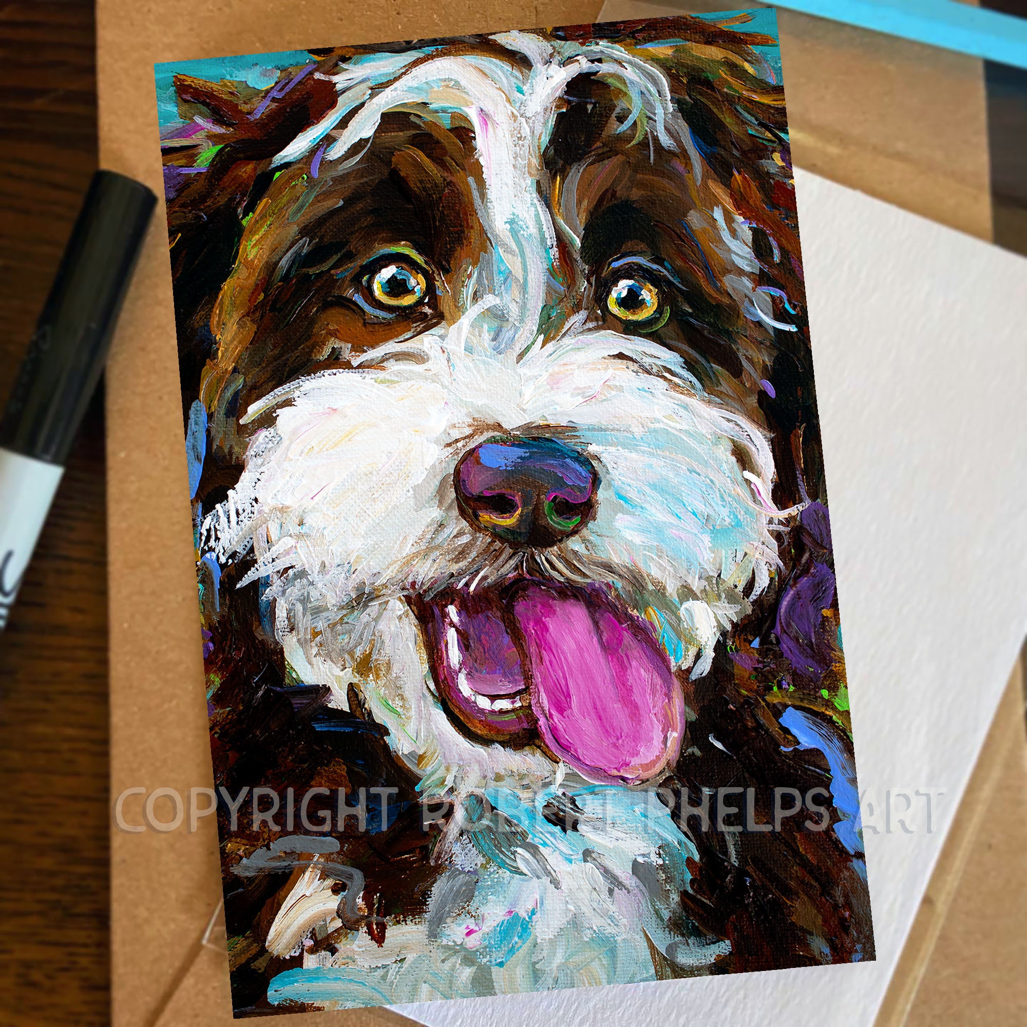 Cute Aussiedoodle 4x6 Unframed Mini Print for Dog Home Decor. - Etsy