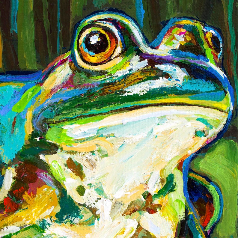 Goblincore Frog Art Print Dark Academia Frog Cottage Core - Etsy