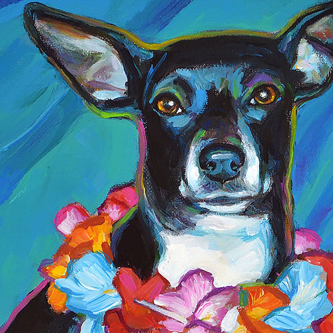 Art. Cute RAT TERRIER Pet Art. 8.5 by 11 Unframed Art Print. - Etsy