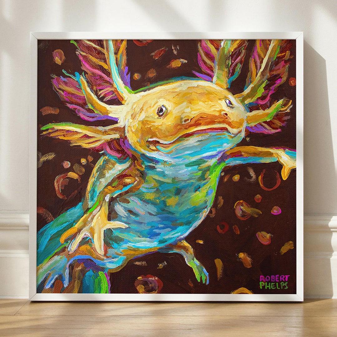 Axolotl Fine Art Poster - Etsy