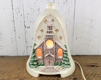Vintage Bell Shaped Lamp - Etsy