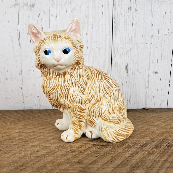 Orange Tabby Cat Statue - Etsy