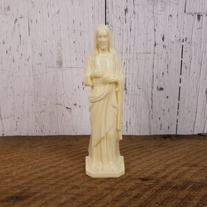 Vintage Jesus Christ Figure 5.5 Lightweight Plastic Statue Hollow Back ...