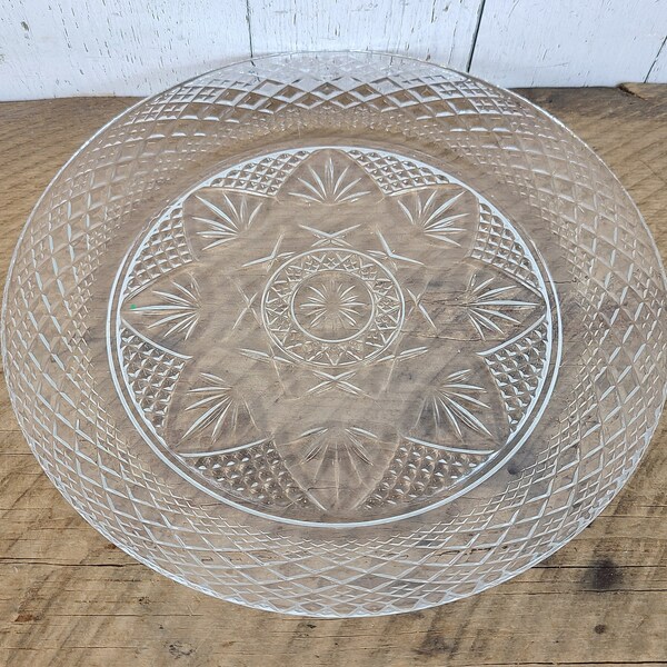 Crystal D’arques 10” Glass Dinner Plate - Etsy