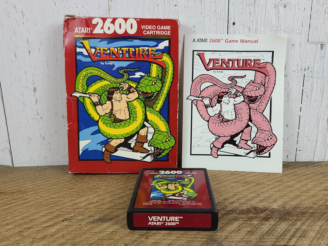 Vintage Venture Video Game Cartridge Compatible With Atari 2600 Video ...