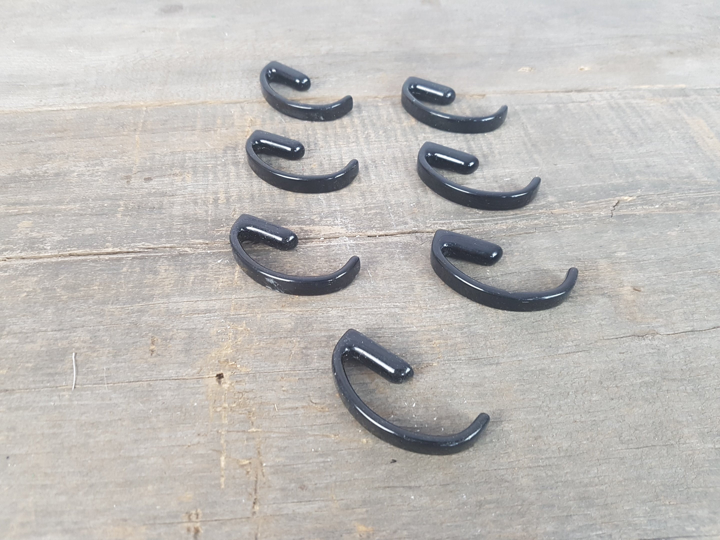 Vintage Set of 7 Retro 50s Diner Style / Shiny Black Metal - Etsy