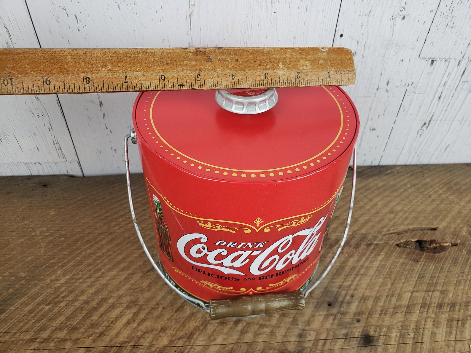 Vintage Coca Cola Ice Bucket Coke Red Metal & Plastic Soft - Etsy