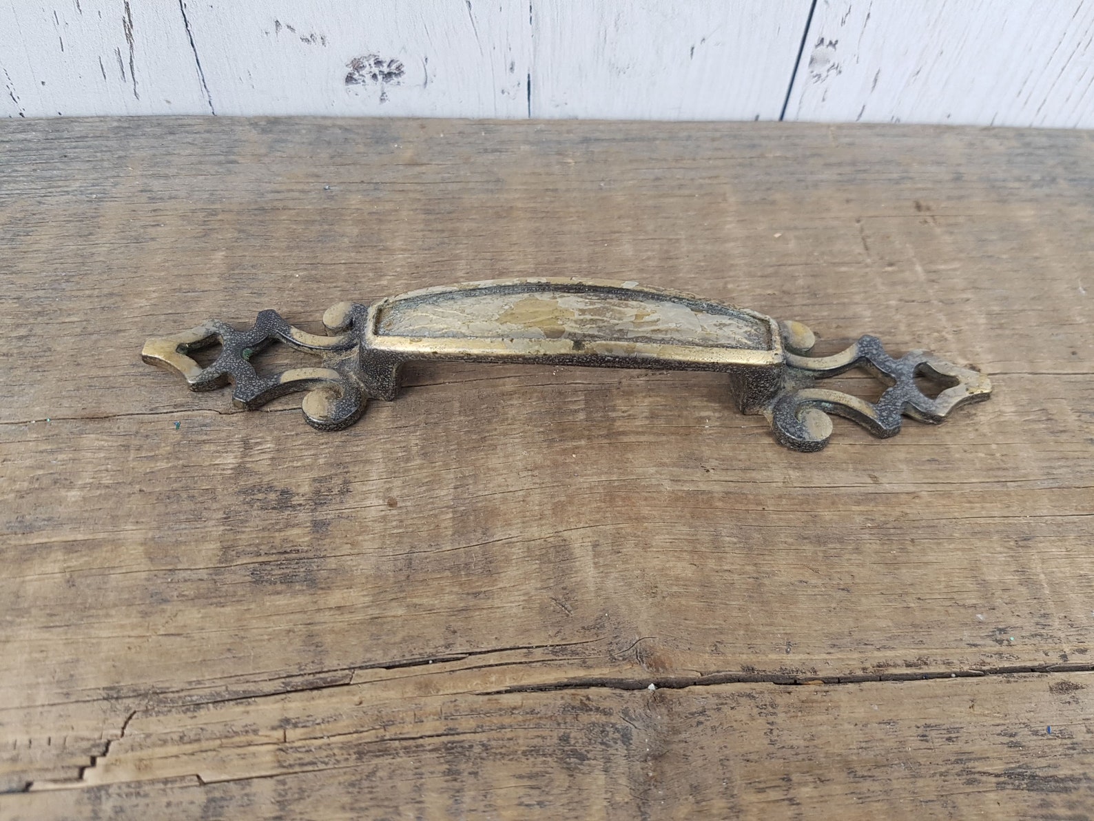 Vintage Drawer Handle Pull Aged Brass Metal Cabinet Hardware | Etsy