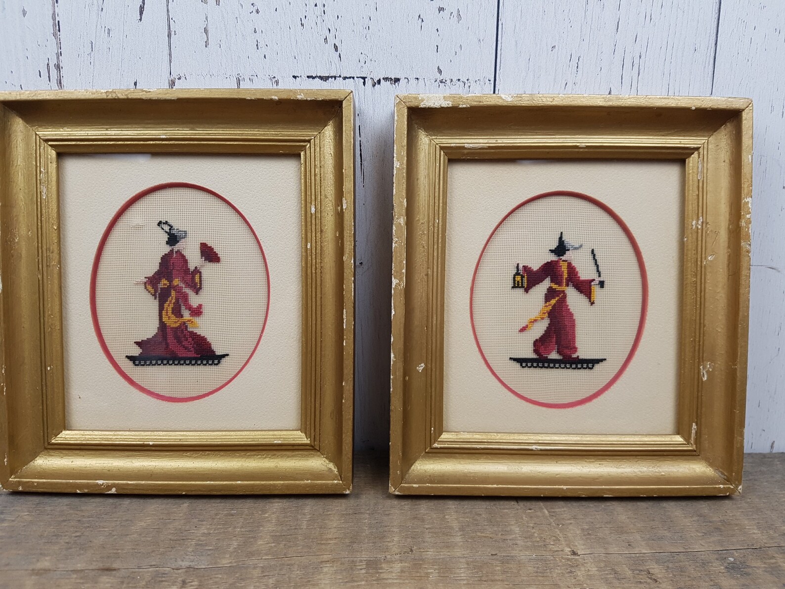 Vintage Pair of Chinese Courtesans Wall Art Imperial China - Etsy