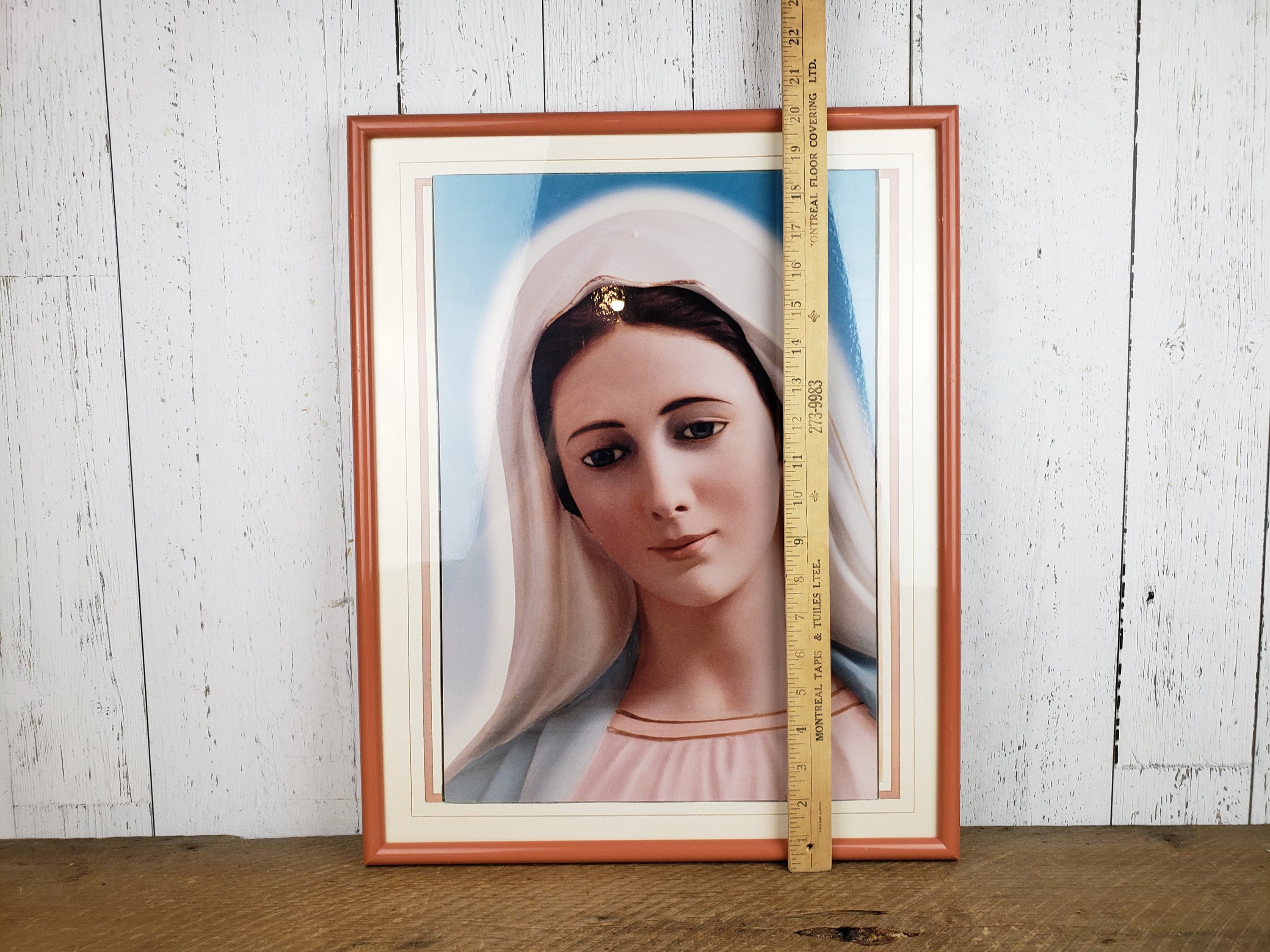 Vintage Virgin Mary Wall Hanging Art Saint Mother Portrait Etsy