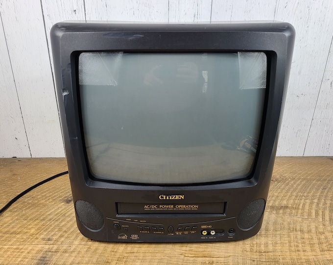 Vintage 13 TV VCR Combo Citizen Vhs Player Portable Color Television ...