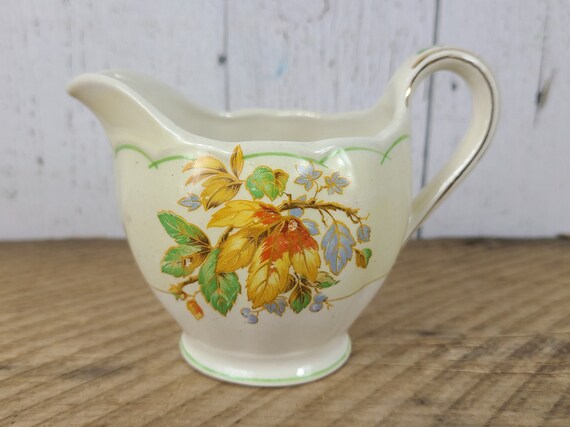 Vintage Grindley England Creamer Pitcher Leaf Fall Themed - Etsy