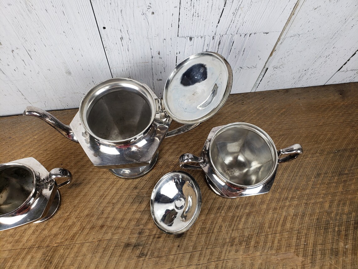 Vintage Standard Silver Co. Tea Set Teapot Creamer Pitcher - Etsy Canada