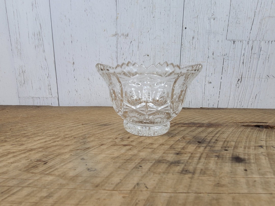 Vintage Early American Pattern Glass Trinket Bowl Pressed Glass EAPG ...