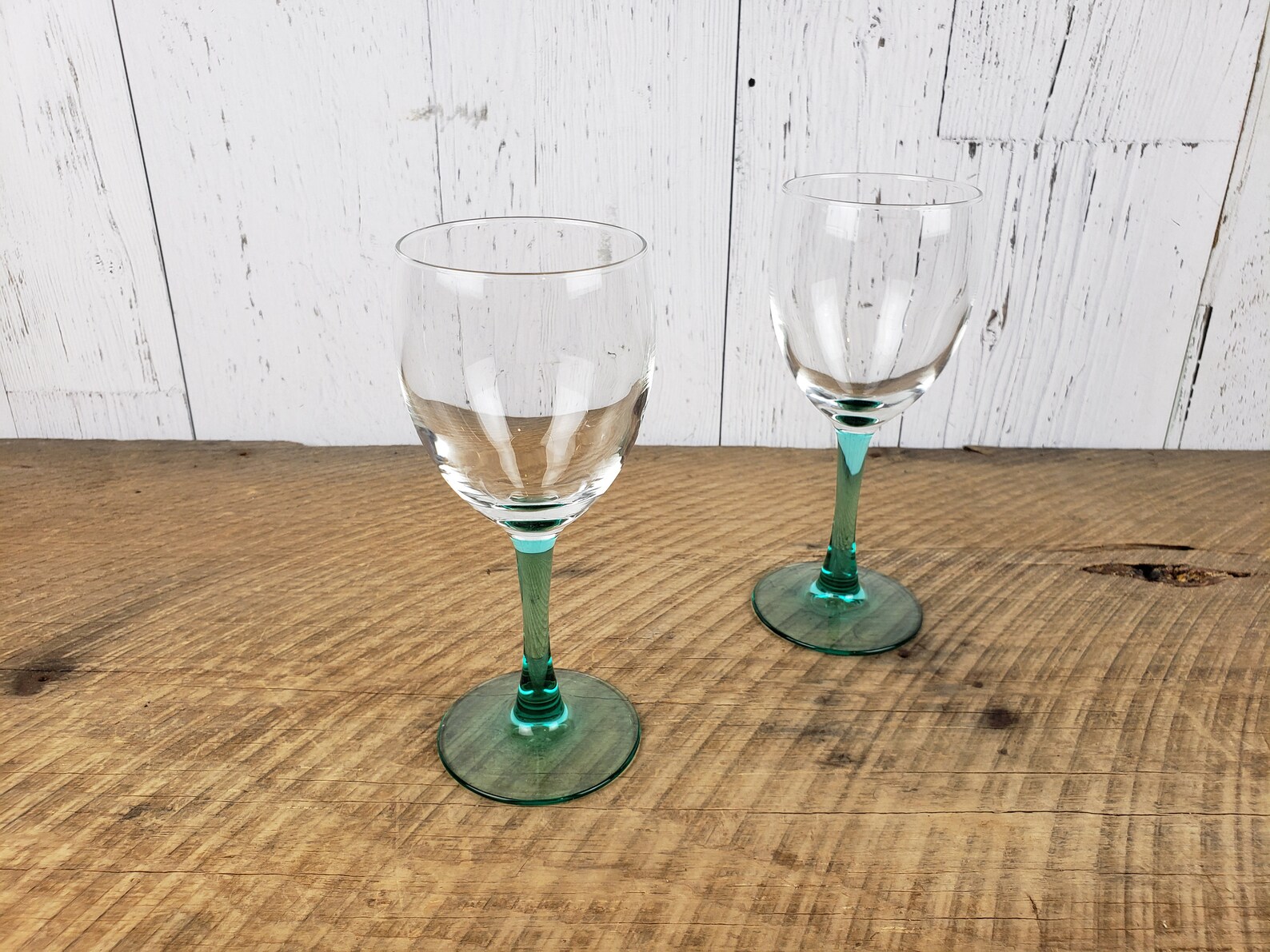Vintage Set of 2 Turquoise Stem Wine Glasses 8 Oz Barware Bar - Etsy Canada