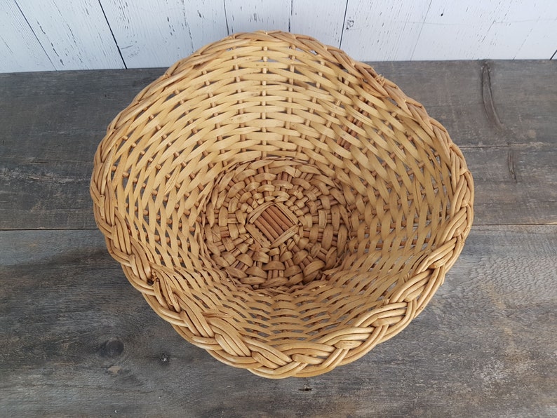 Vintage Rustic Wicker Rattan Basket 5 High X 13.5 | Etsy