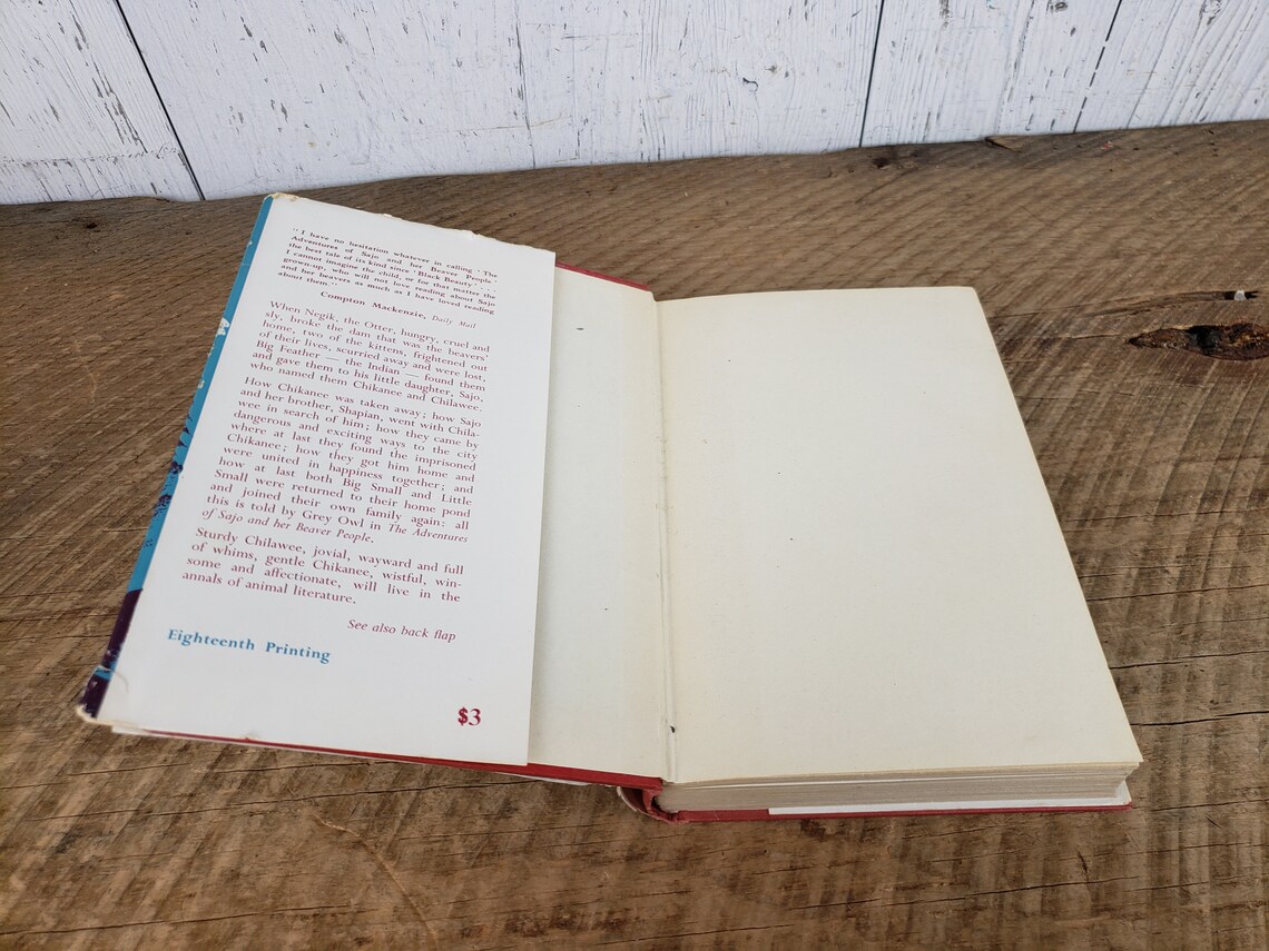 Vintage Sajo and Her Beaver People by Grey Owl Hardcover Book | Etsy