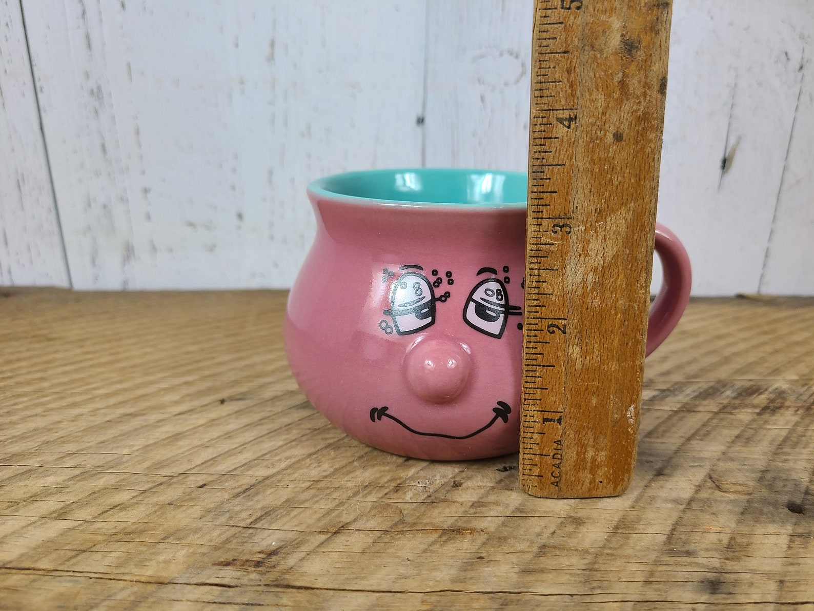 Vintage Funny Face Mug Drunk Happy Face Novelty Coffee Cup | Etsy