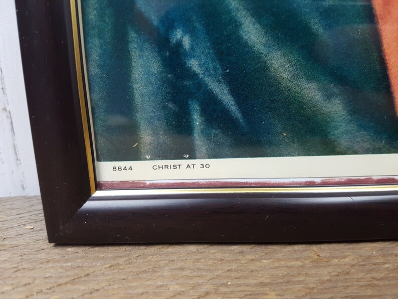 Antique 1930 Jesus at 30 Portrait Framed Print W/ Glass - Etsy