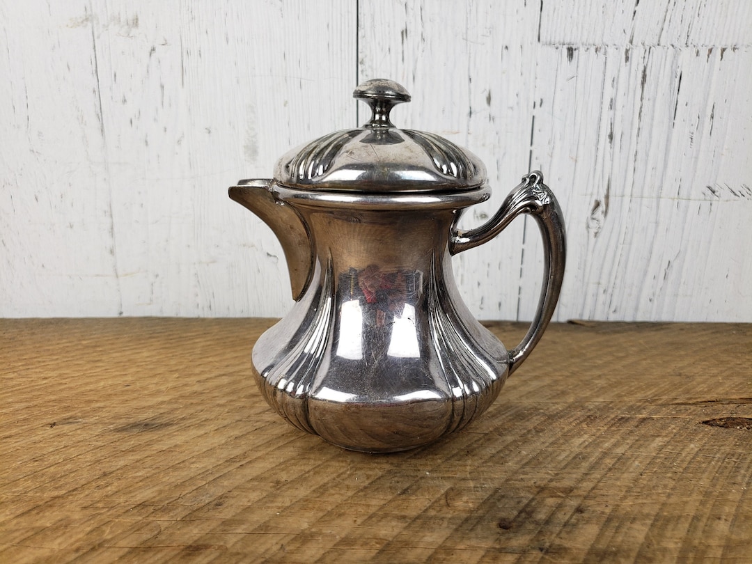 Vintage Adelphi Silver Plate Tea Pot New York Metal Retro Coffee Pot ...