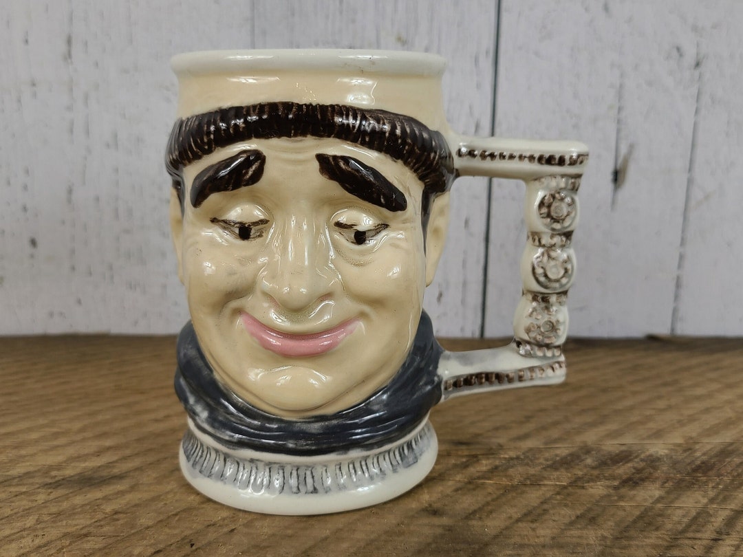 Vintage 70s Friar Tuck Merry Man Coffee Mug Glazed Mold Ceramic Large ...