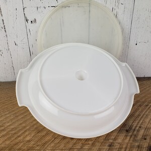 Vintage Tupperware Party Platter White Divided Sections Round Vegetable ...