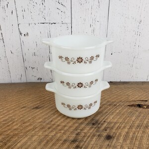Vintage Set of 3 Dynaware Termocrisa Glassware Individual Casserole ...