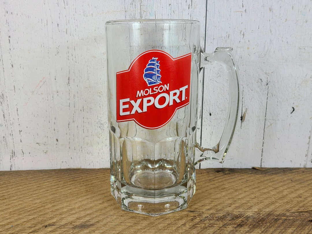 Vintage Molson Export Beer Mug Classic Canadian Beer Glass Tankard ...