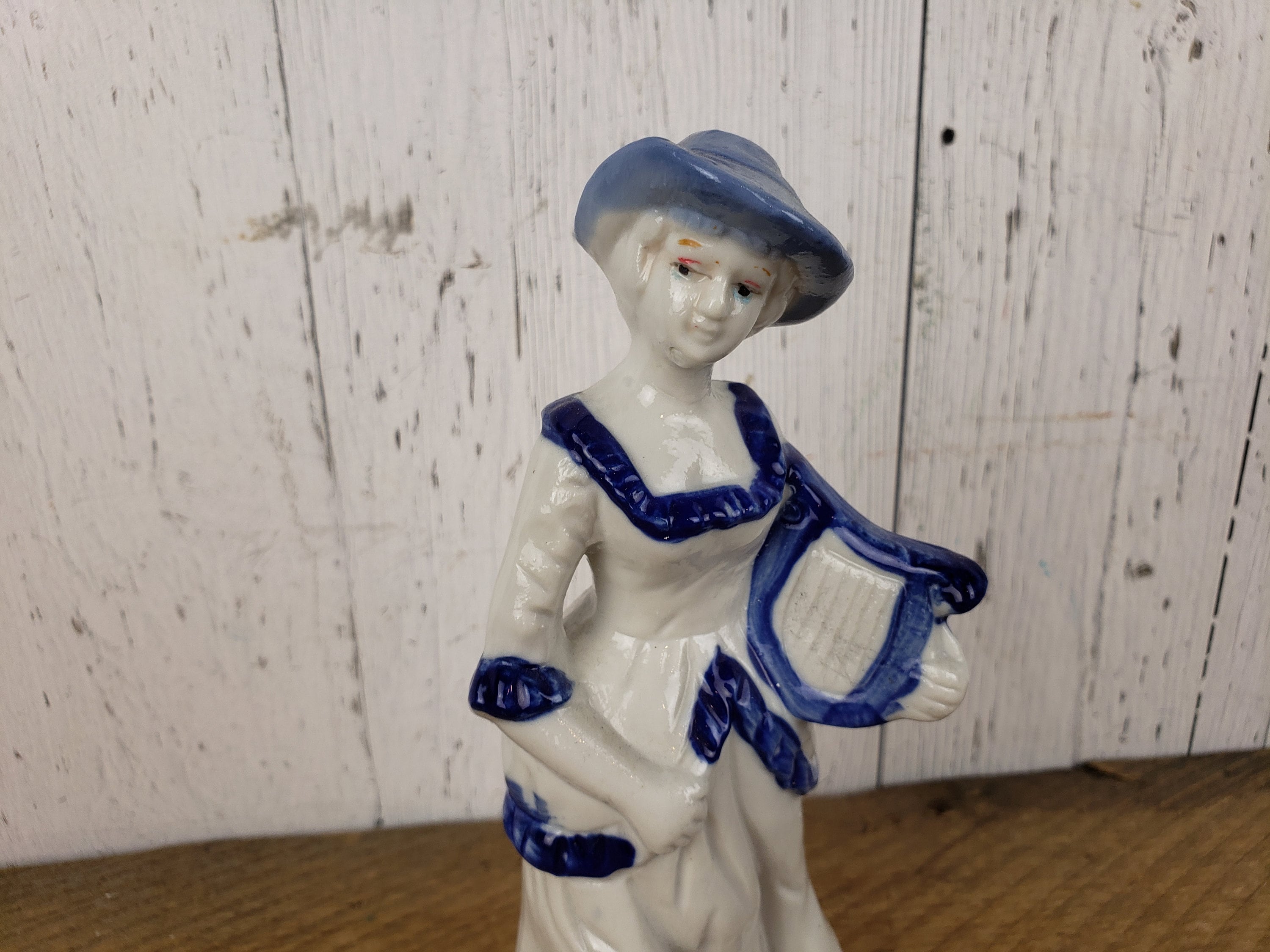 Vintage Victorian Woman Porcelain Figurine Romantic Era Statuette Royal ...