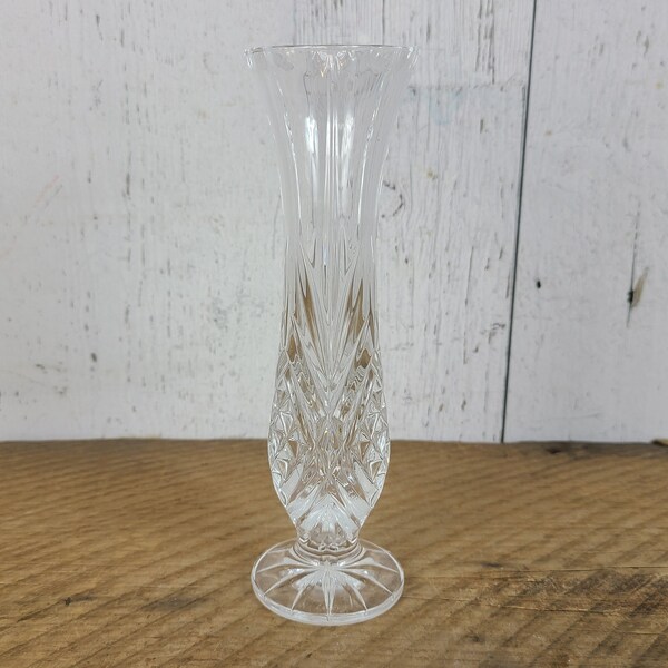 Footed Glass Vase - Etsy