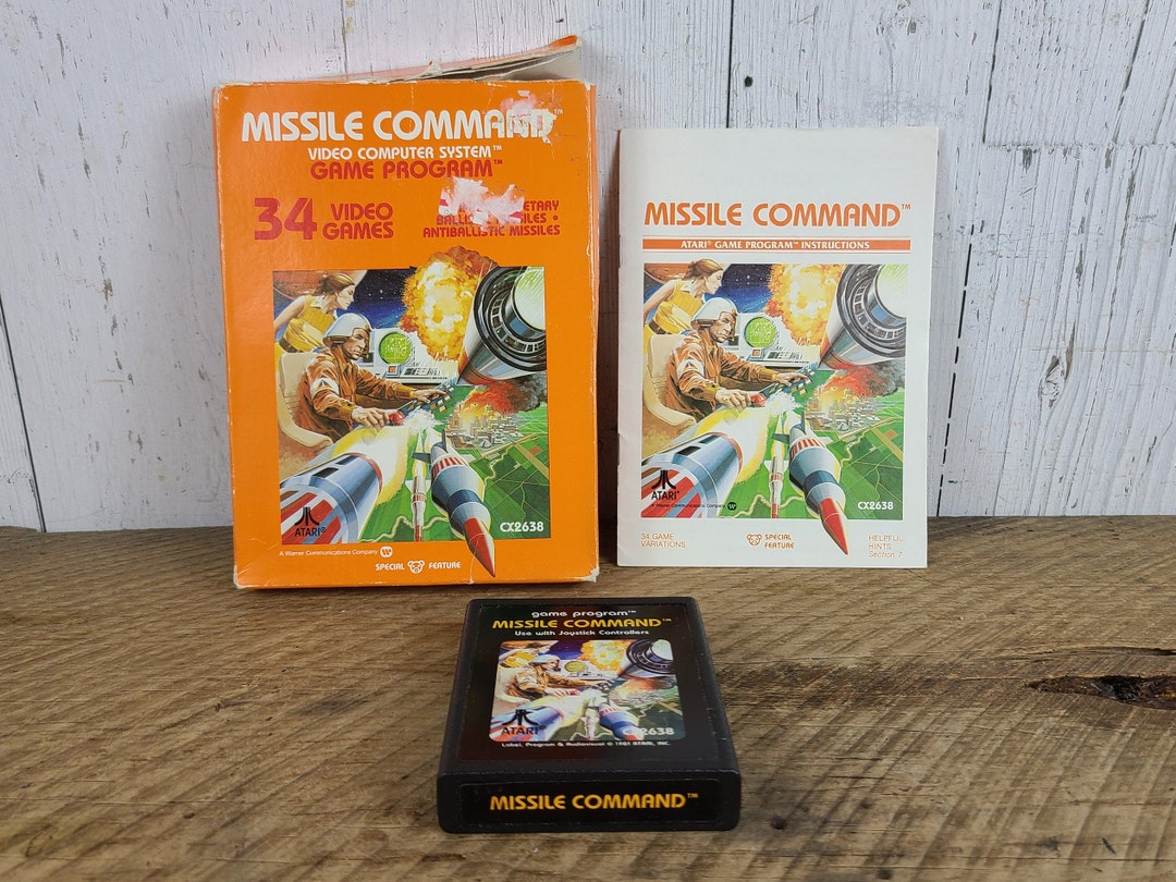 Vintage Missile Command Video Game Cartridge Compatible With Atari 2600 ...