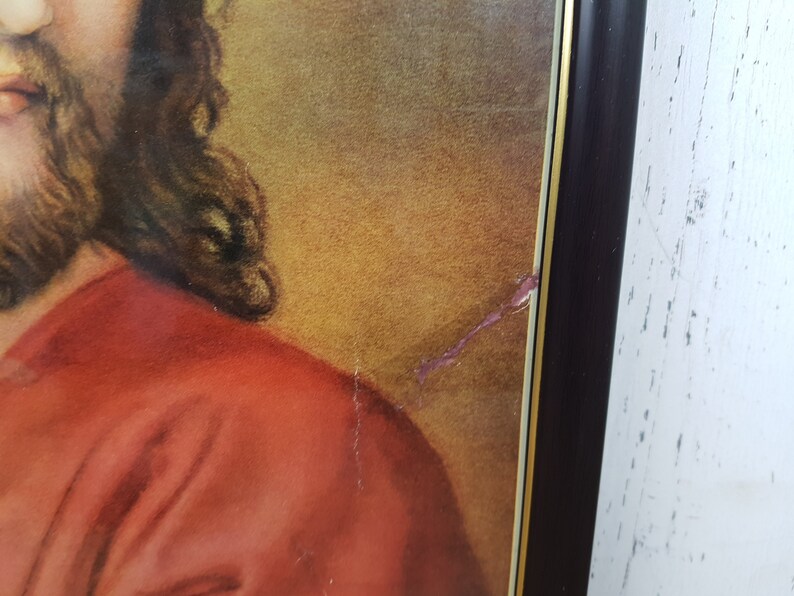 Antique 1930 Jesus at 30 Portrait Framed Print W/ Glass - Etsy