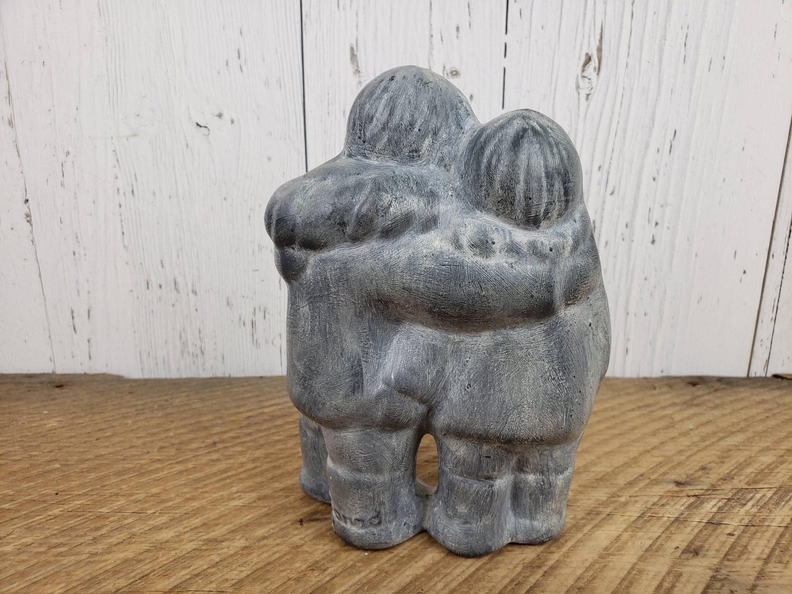 Vintage Inuit Statue Painted Ceramic Pair of Eskimo Hugging | Etsy