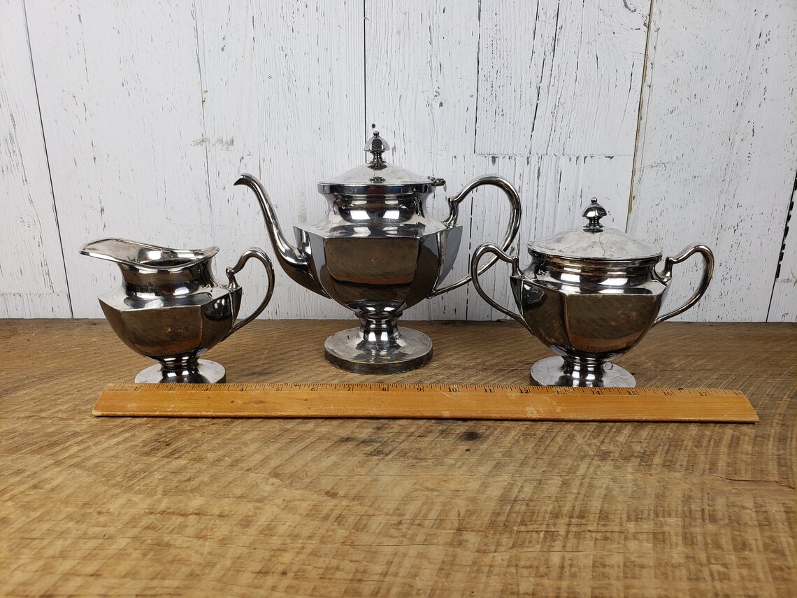 Vintage Standard Silver Co. Tea Set Teapot Creamer Pitcher - Etsy Canada